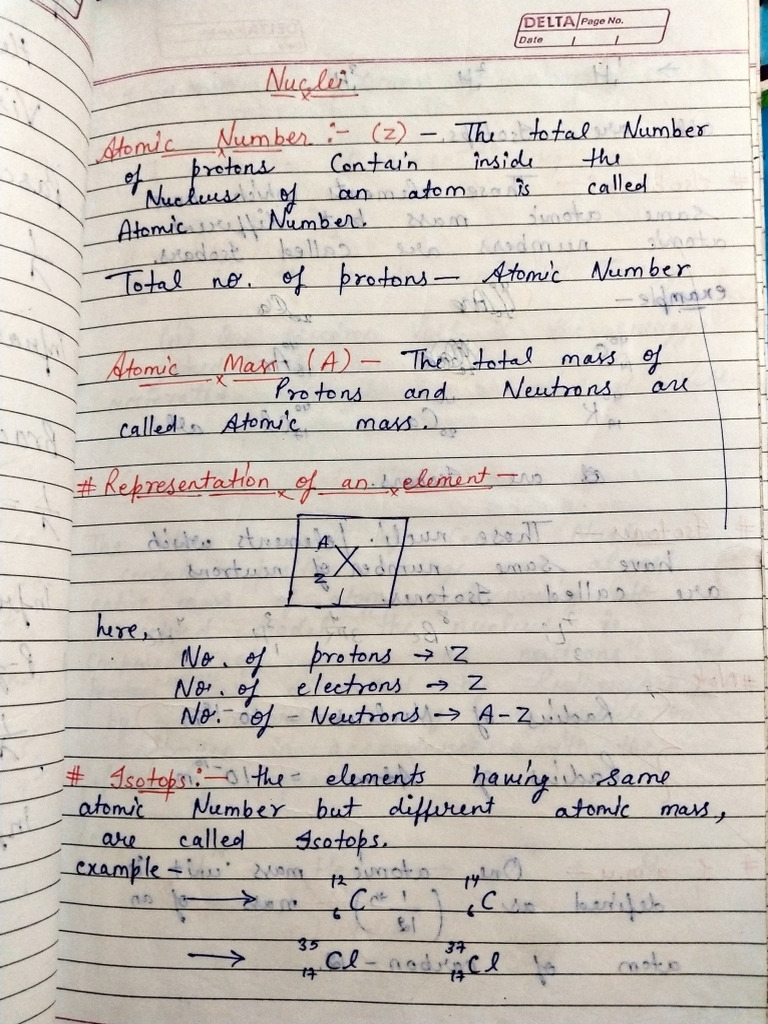 Nucleus (Physics Notes ) | PDF