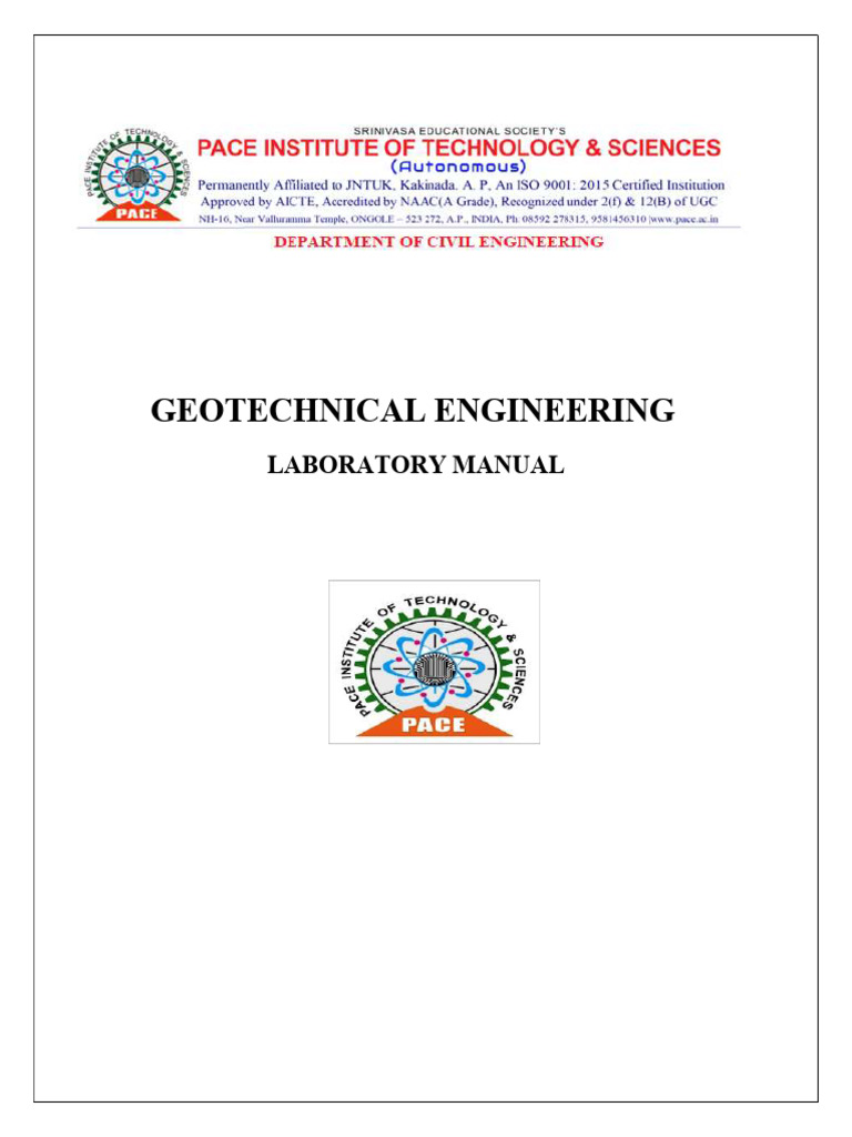 Geotechnical Engineering Lab Manual R21 | PDF | Density | Engineering