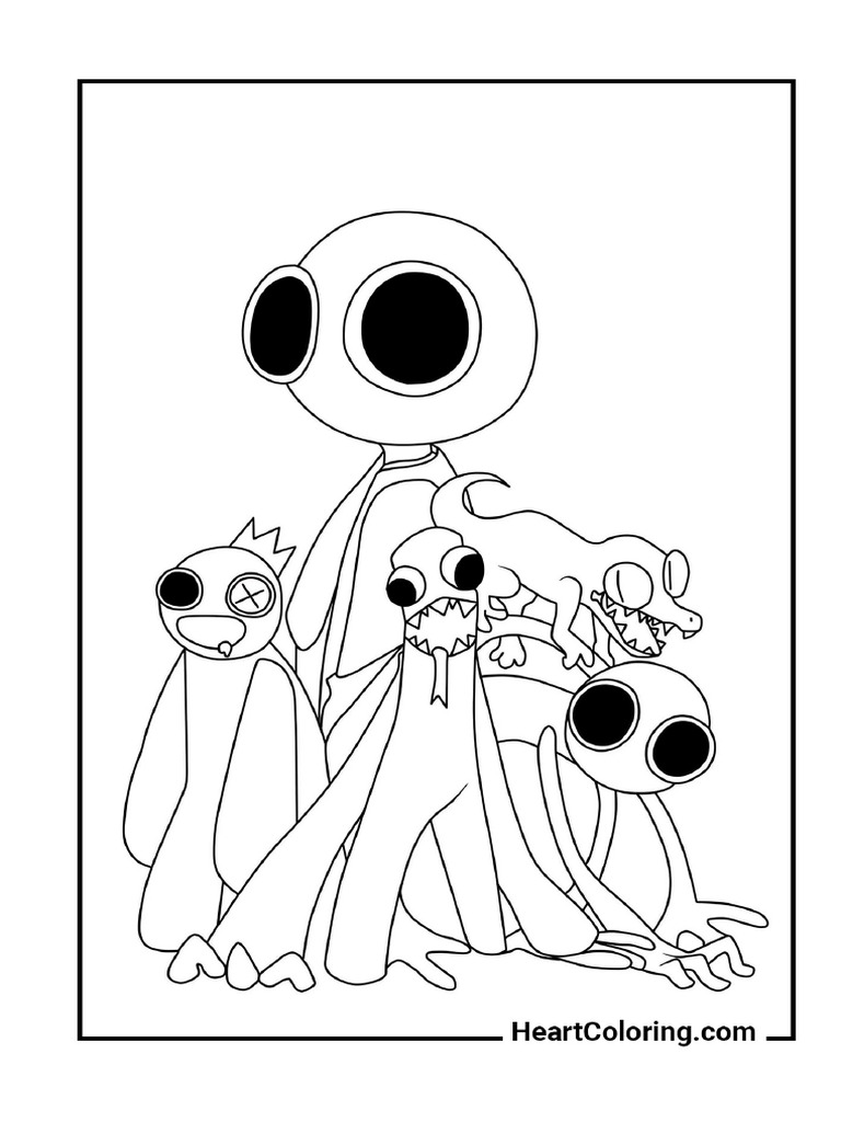 3815 Rainbow Friends Coloring Pages | PDF