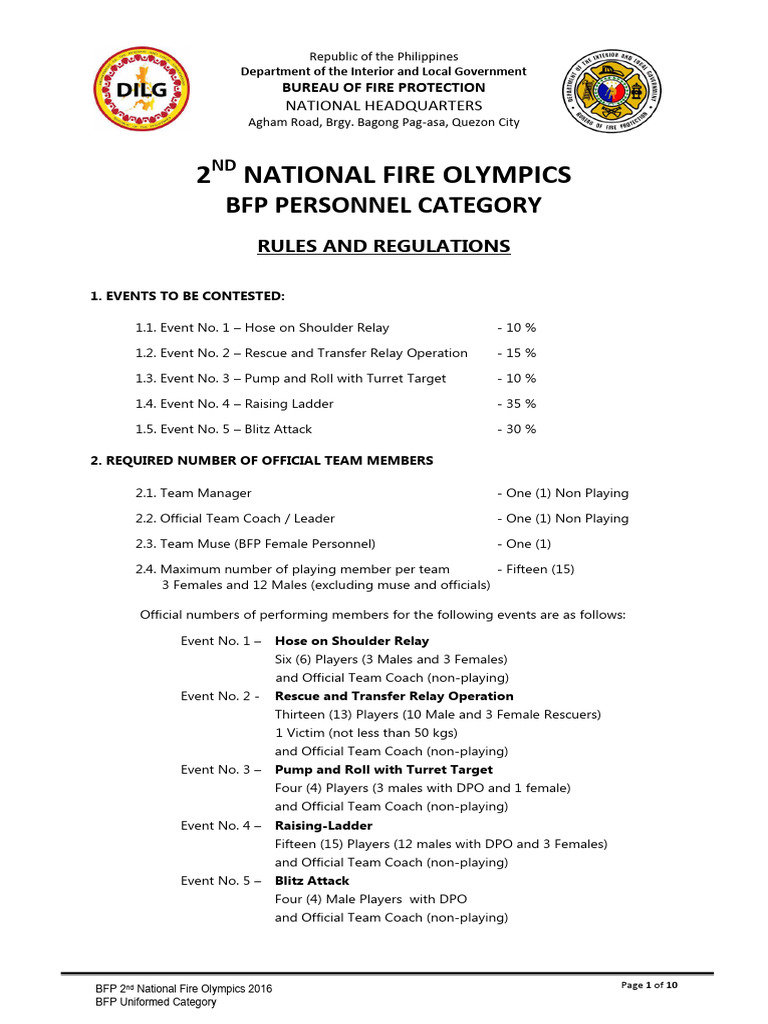Rules and Regulations For BFP Personnel Category 1 | PDF | Firefighter ...
