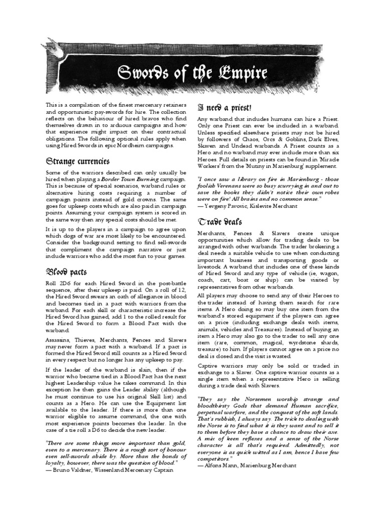 Swords of The Empire | PDF | Elf (Dungeons & Dragons) | Elves