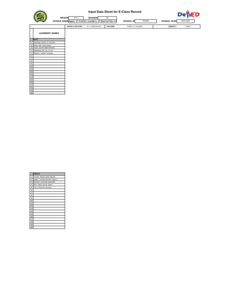 Eapp - Ecr-12 - Competence - Q1 | PDF