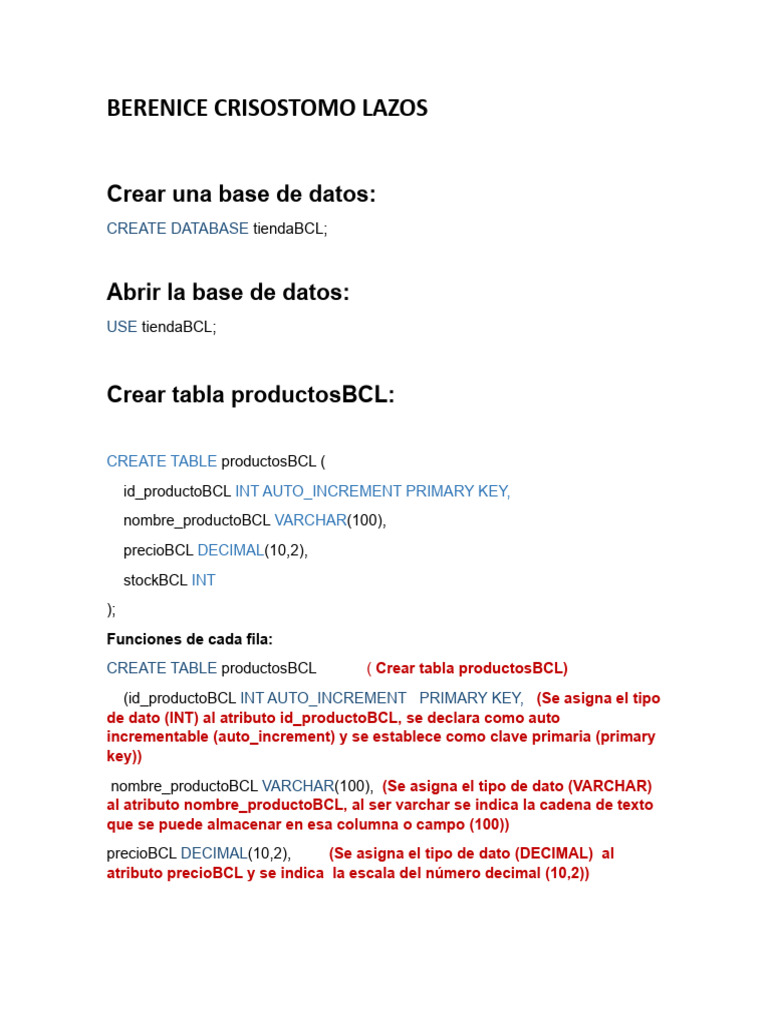 Guía de SQL para Gestión de Tienda | PDF | Informática | Diseño de software