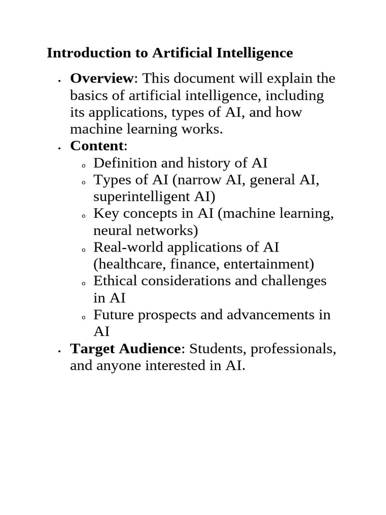 Basics of Artificial Intelligence Explained | PDF
