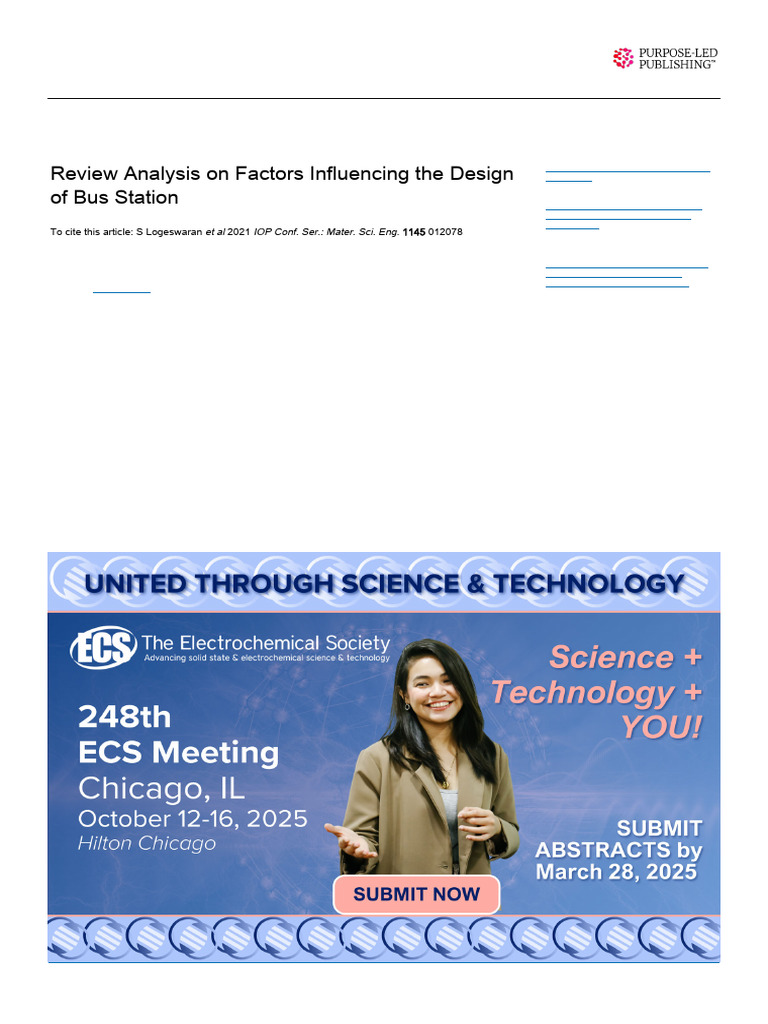 Logeswaran 2021 IOP Conf. Ser. Mater. Sci. Eng. 1145 012078 | PDF | Bus | Transport