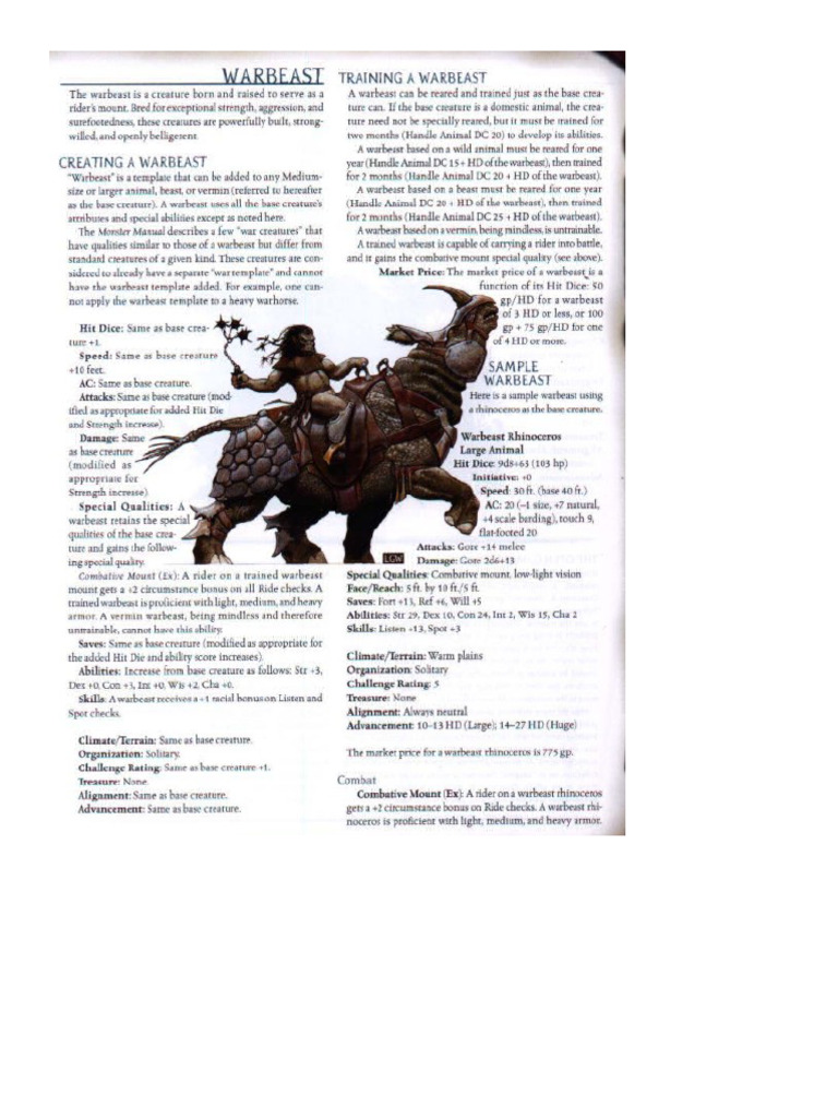 Warbeast - MM2-P219 | PDF