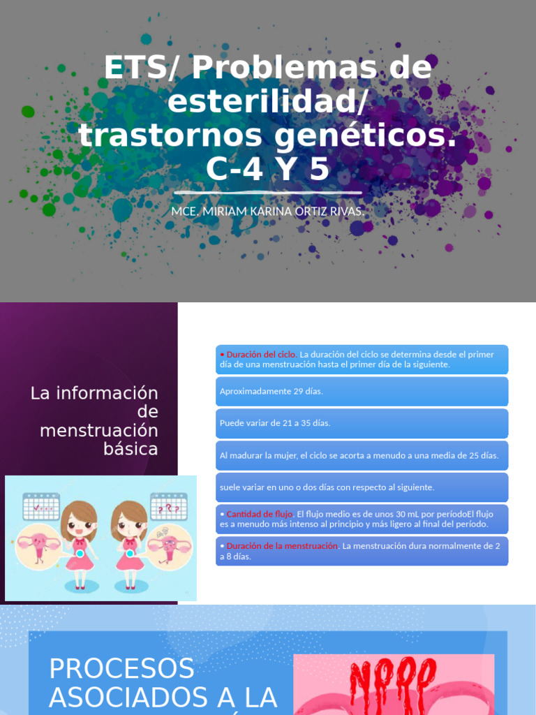Problemas de Esterilidad Y Trastornos Genéticos C4 Y 5 | PDF | Menstruación | Sistema ...