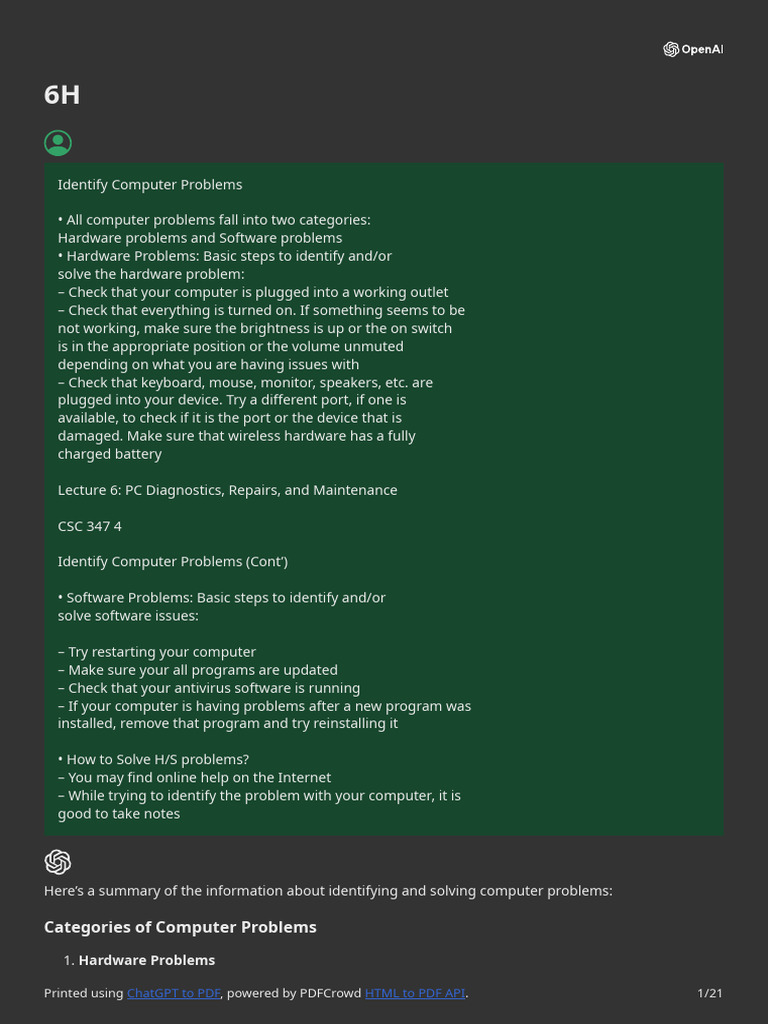 6H | PDF | Computer Virus | Malware