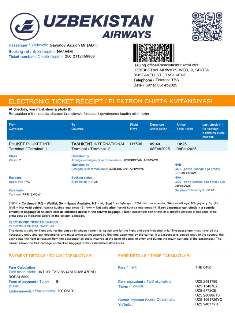 Your Electronic Ticket-EMD Receipt 8 | PDF | Transport