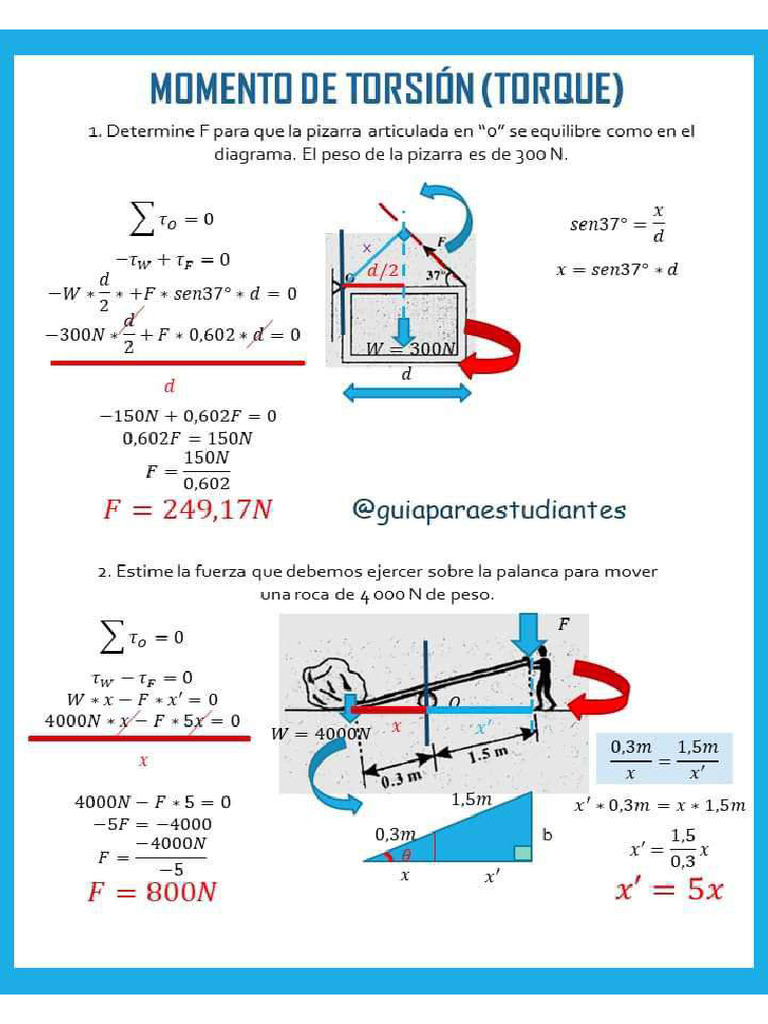 Ejercicios Torque | PDF