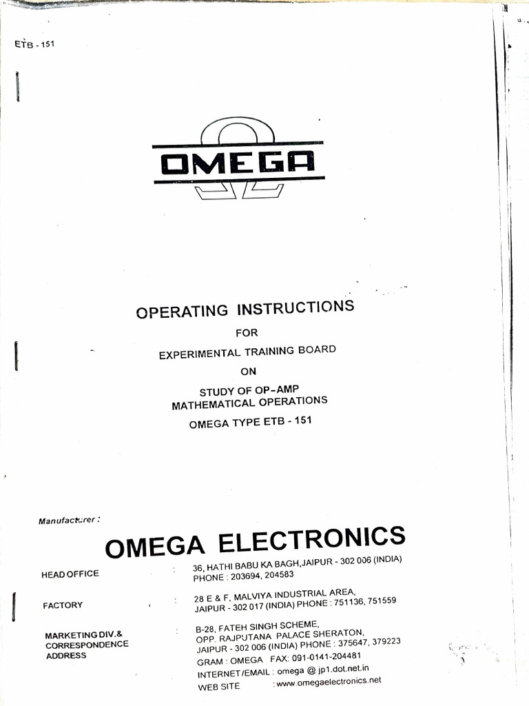 Op-Amp Training Board Guide | PDF | Operational Amplifier | Amplifier