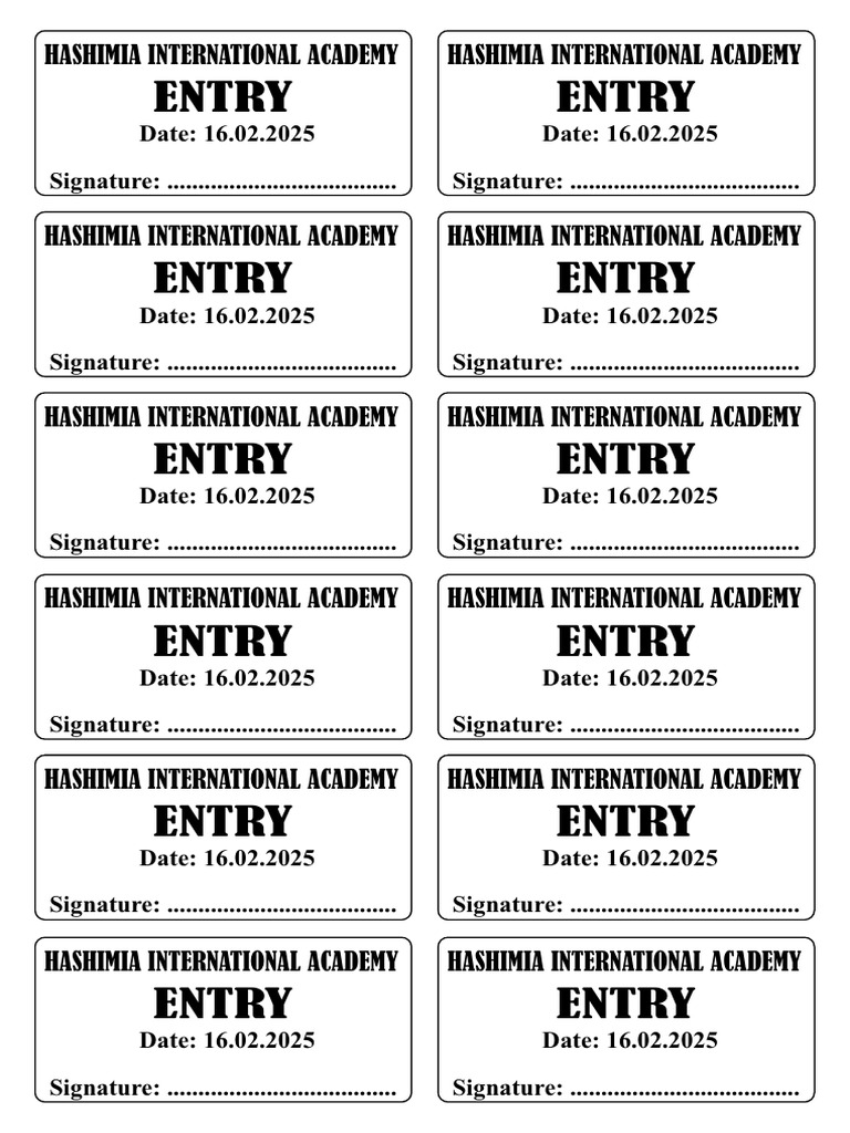 Entery Coupon | PDF