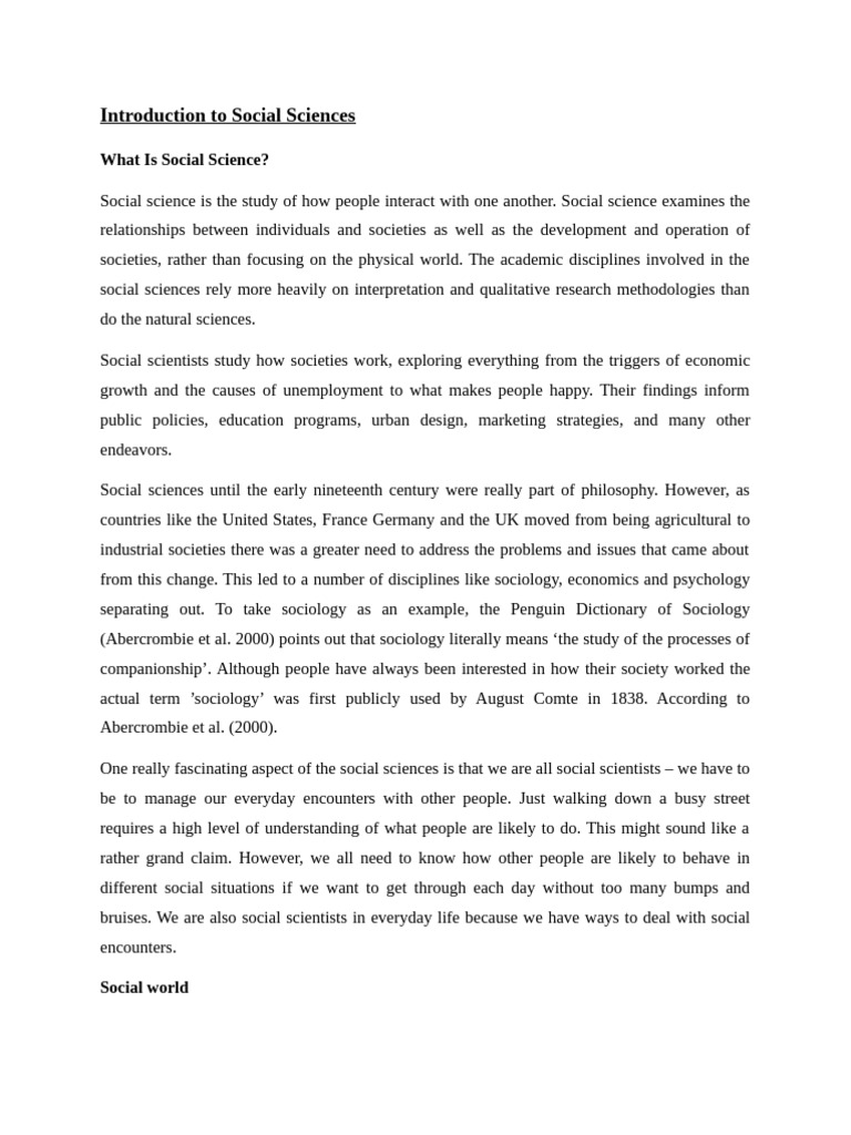 Science of Society Noted | PDF | Social Sciences | Science