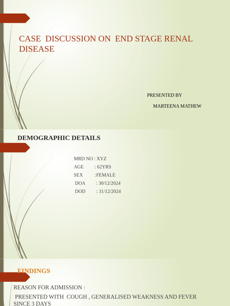 nephro presentation | PDF | Chronic Kidney Disease | Medical Specialties
