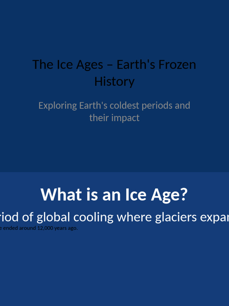Understanding Earth's Ice Ages | PDF