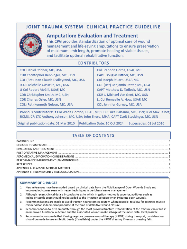 Amputation Evaluation and Treatment 10 Oct 2024 ID07 | PDF | Amputation ...