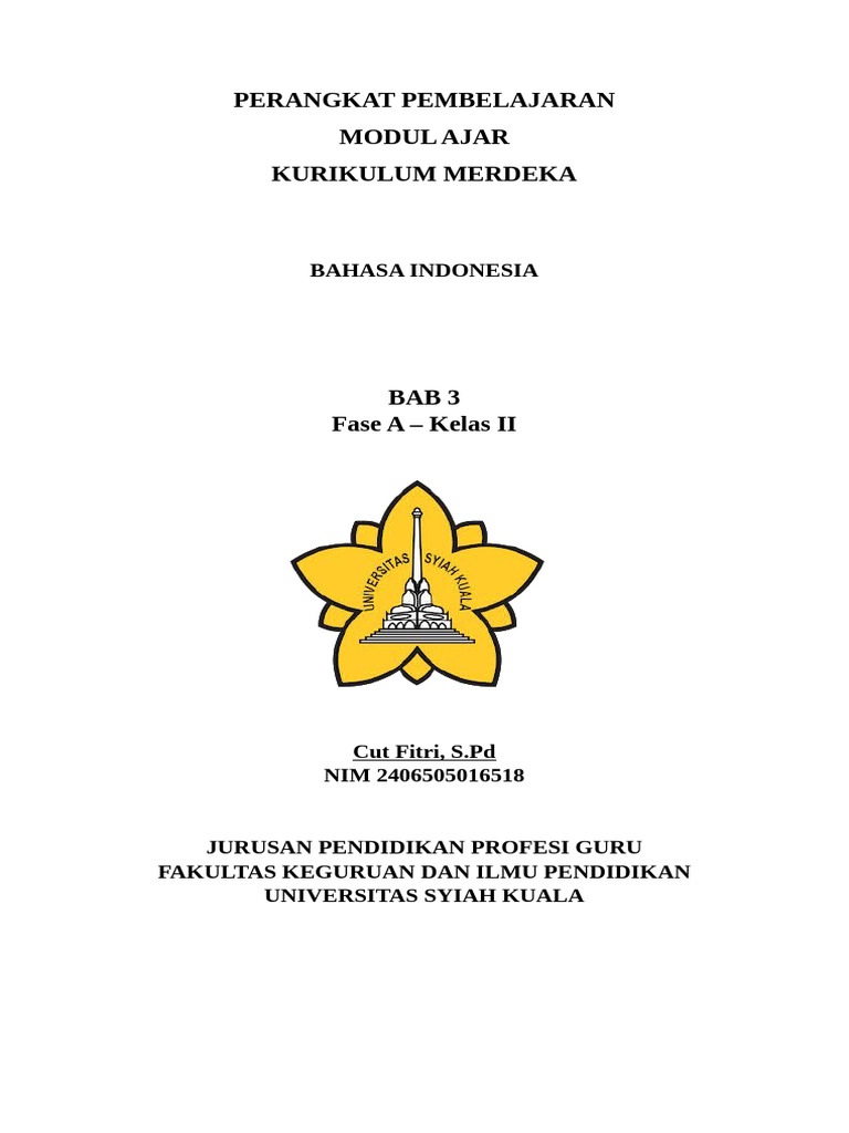 Perangkat Pembelajaran - Cut Fitri - 2406505016518 | PDF