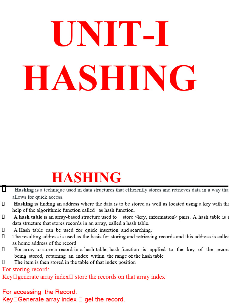 Hashing | PDF | Database Index | Computer Science