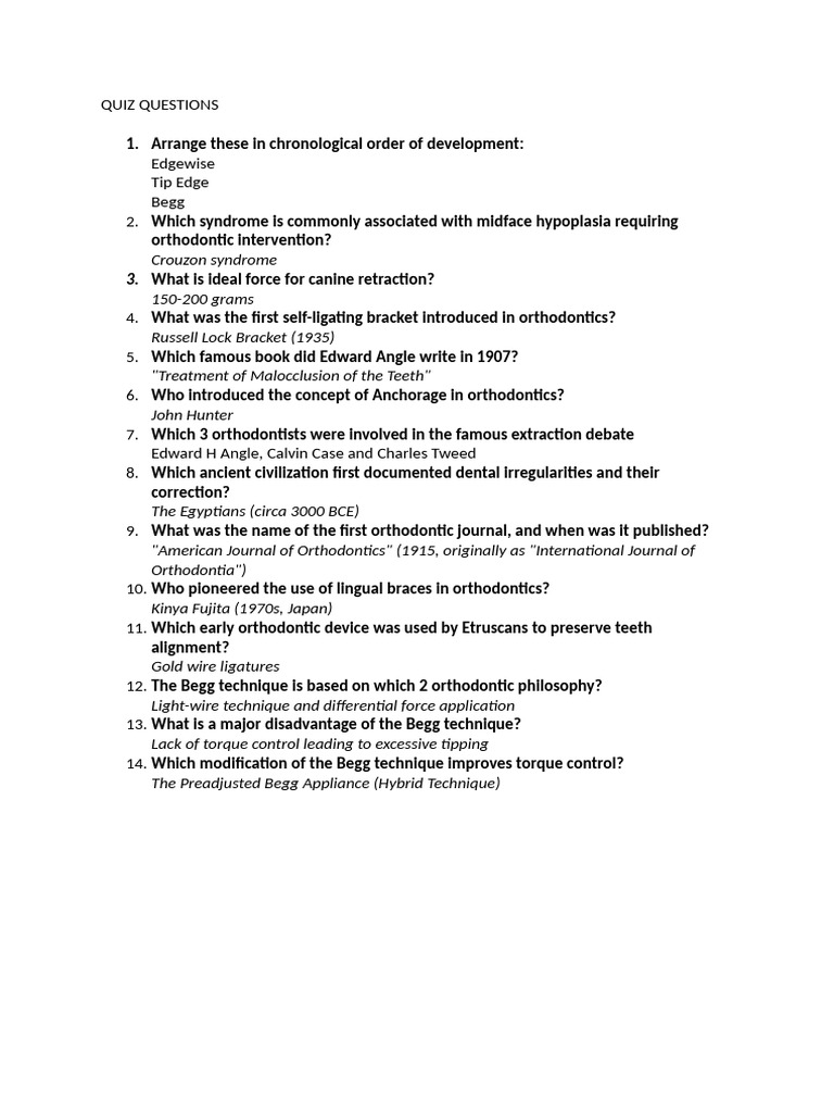 PG Quiz Questions | PDF