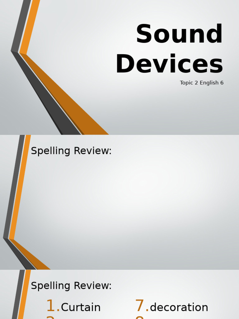 Topic 2 English Sound Devices | PDF