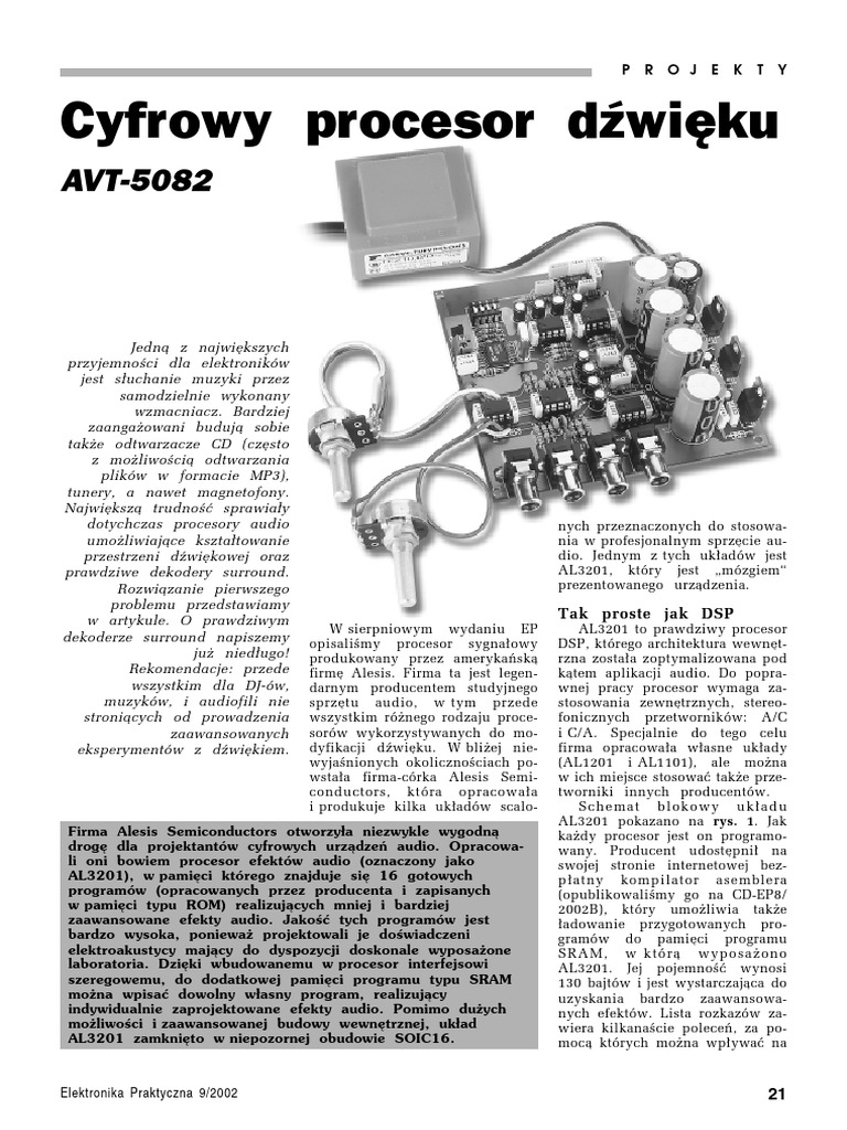 Cyfrowy Procesor Dźwięku | PDF