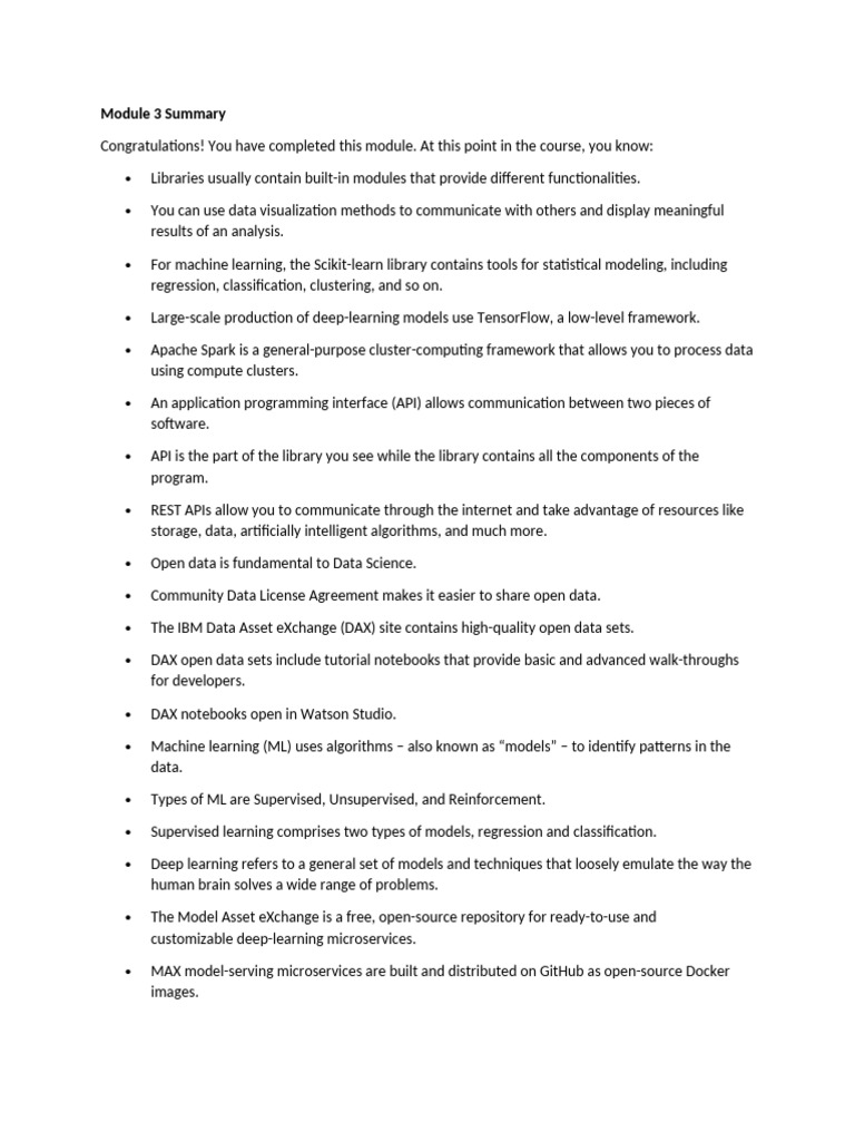 23 Module 3 Summary | PDF