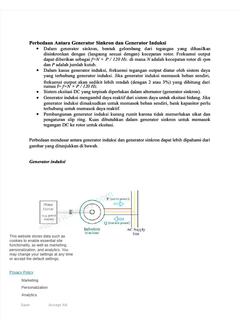 PDF Perbedaan Generator Sinkron Dan Asynkron Compress | PDF