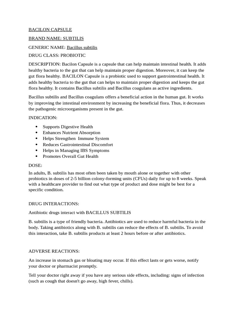 Cap - Bacilon 053029 | PDF