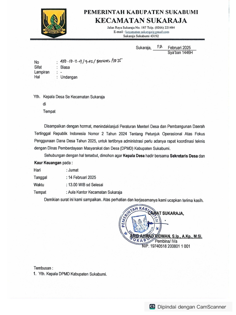 undangan rakor | PDF