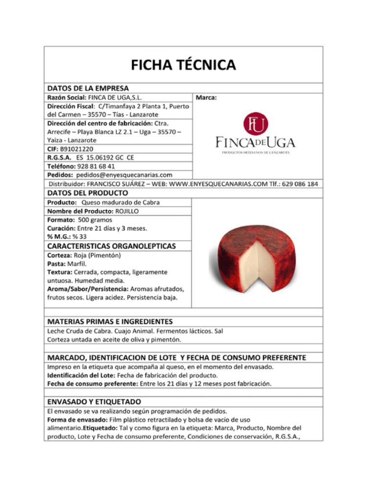Ficha Tecnica | PDF