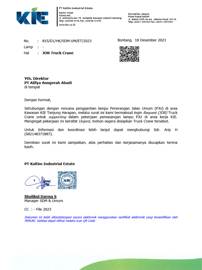 Stamp Surat 815_D1_HK_SDM-UM_ET_2023 | PDF