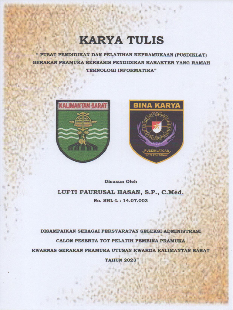 Lufti_TOT Pelatih Pembina_Karya Tulis | PDF