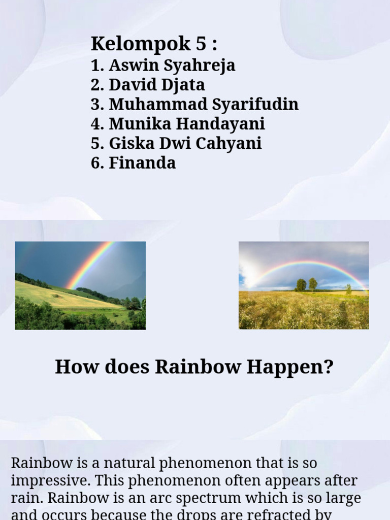 Explanation Text About How Does The Rainbow Happen Pdf