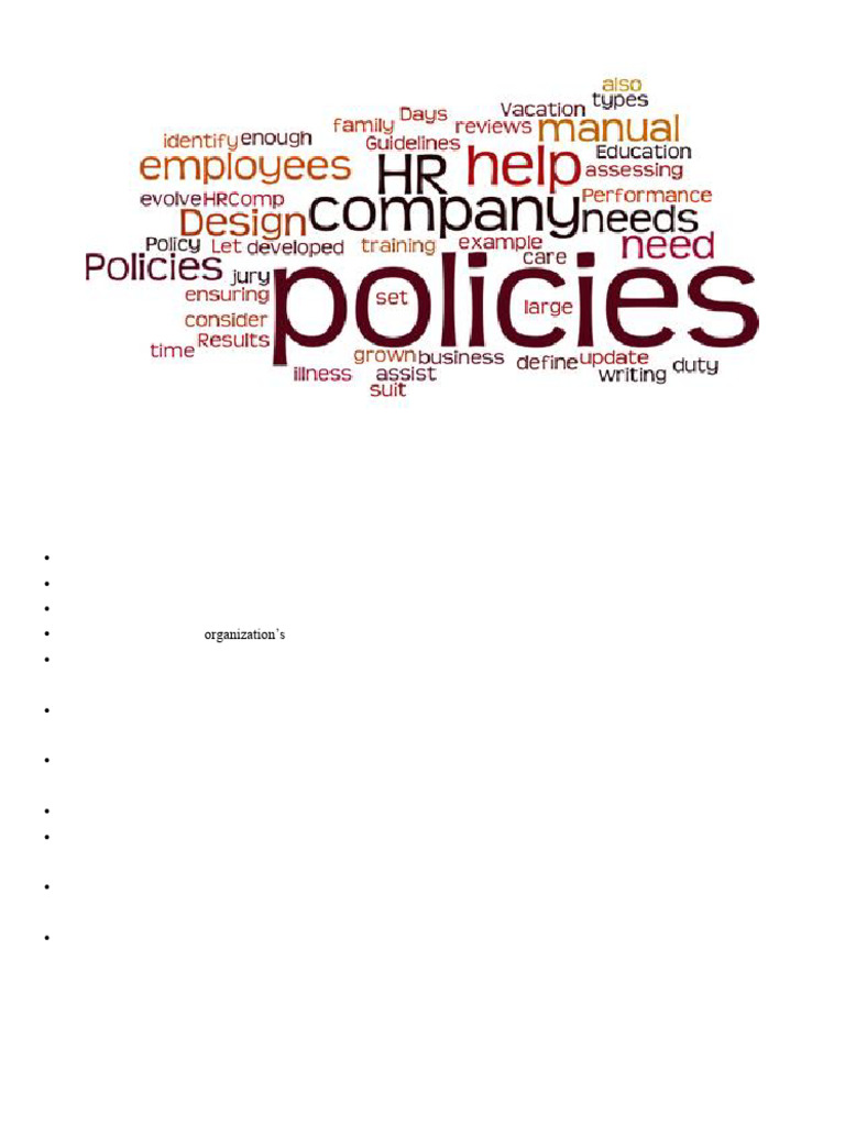 Essential HR Policies Overview | PDF | Policy | Human Resource Management