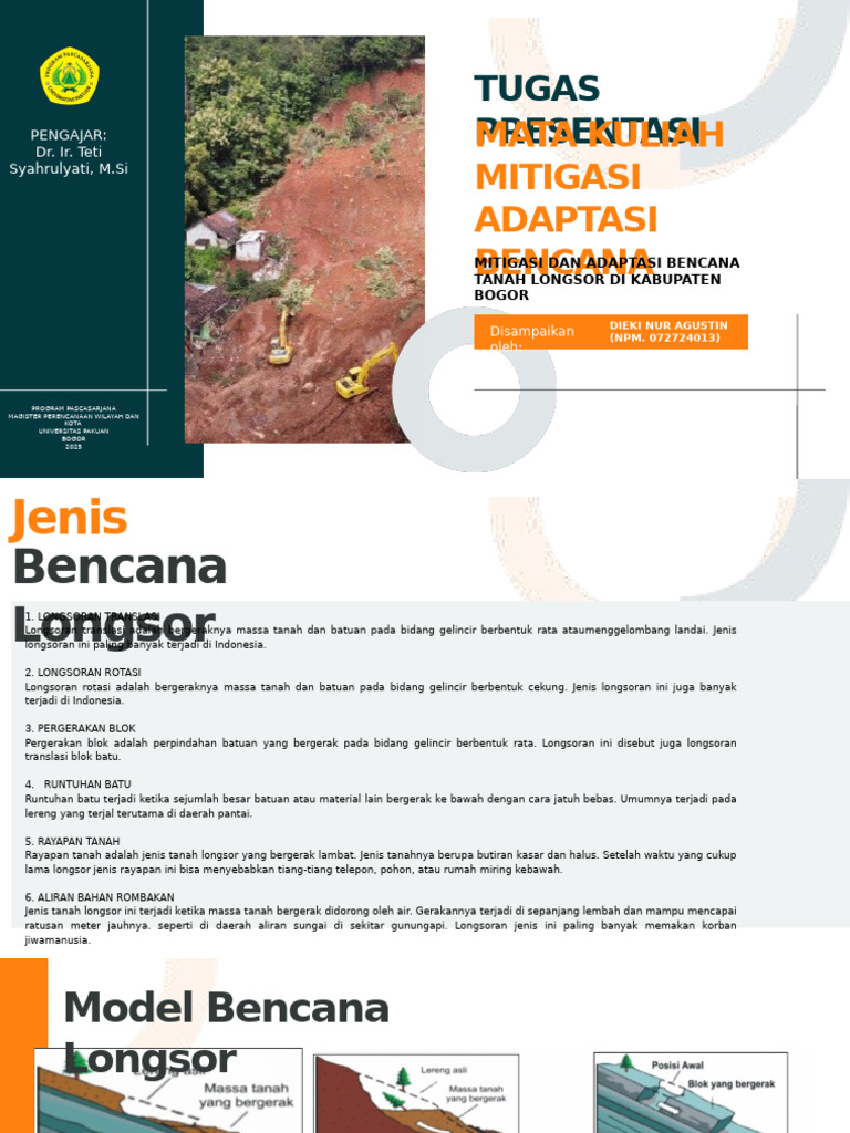 Mitigasi dan Adaptasi Longsor Bogor | PDF