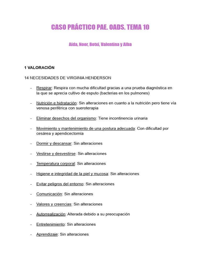 PAE OADS | PDF | Neumonía | Tos