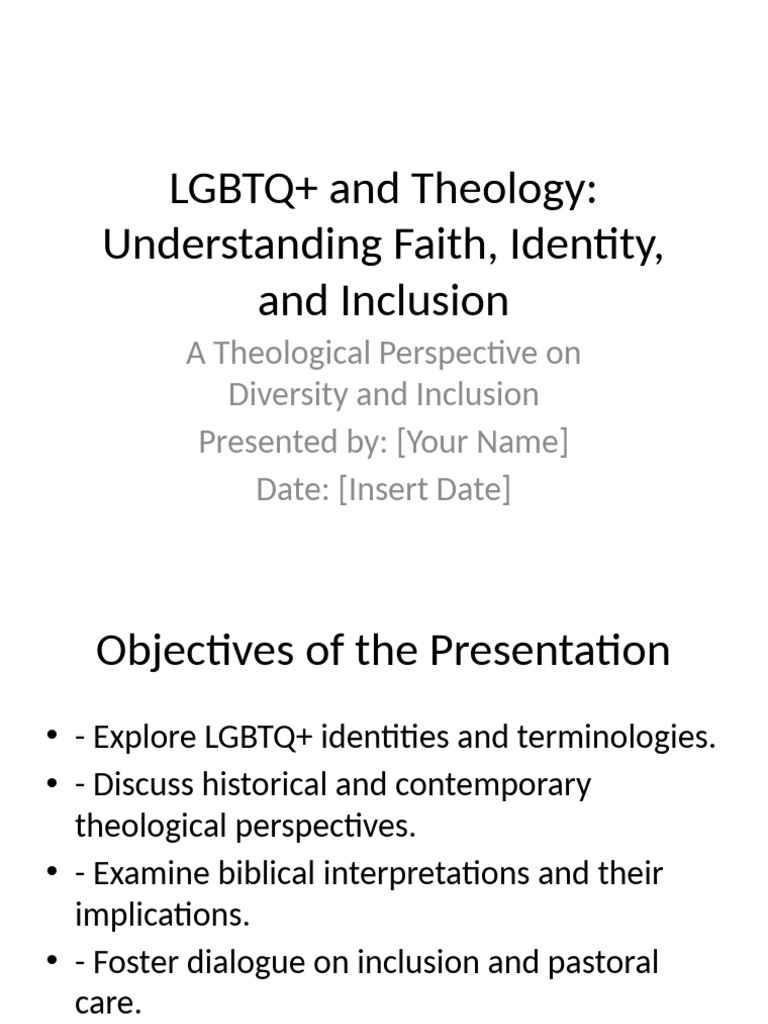 Lgbtq And Theology Presentation Pdf Theology Sexual Orientation