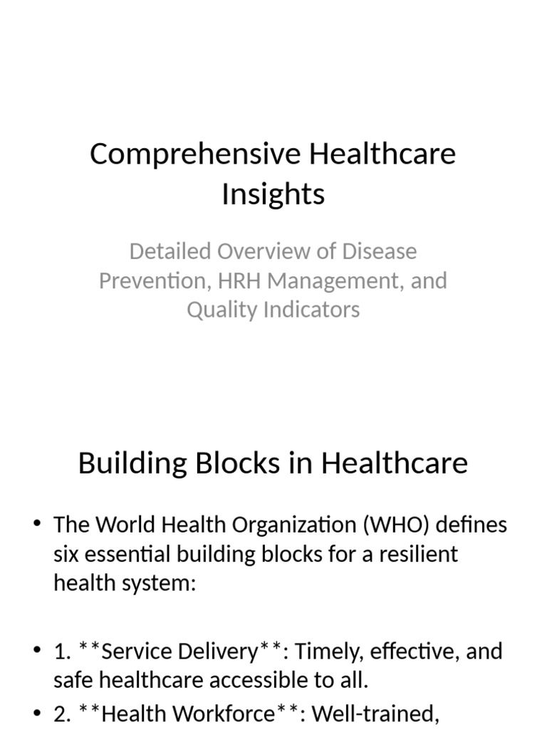 Comprehensive Healthcare Presentation | PDF