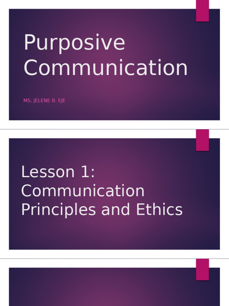 Purposive Communication | PDF | Communication | Dialect