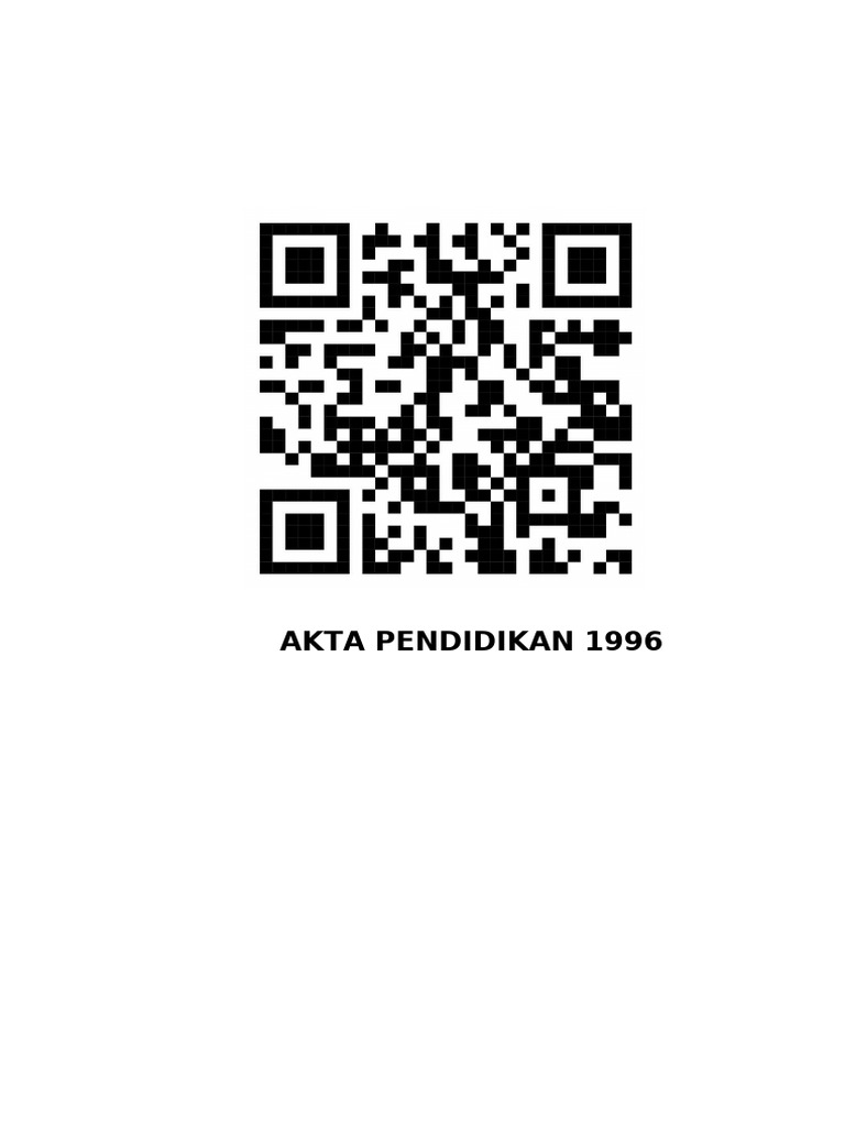Qrcode Akta Pendidikan 1996 | PDF