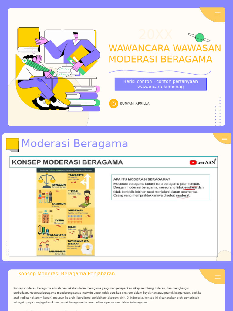 WAWANCARA WAWASAN MODERASI BERAGAMA | PDF