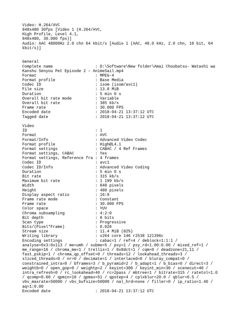 UND | PDF | Video | Codec