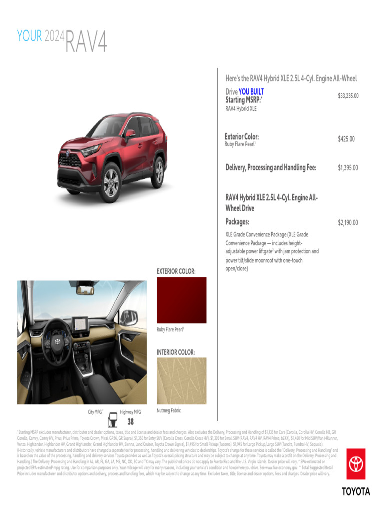 2024 RAV4 | PDF | Four Wheel Drive | Engines