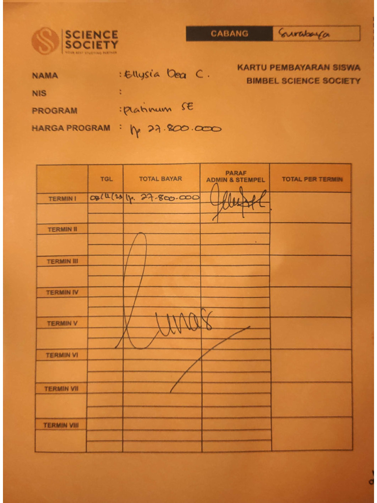 Ellysia Dea Calista SPP | PDF