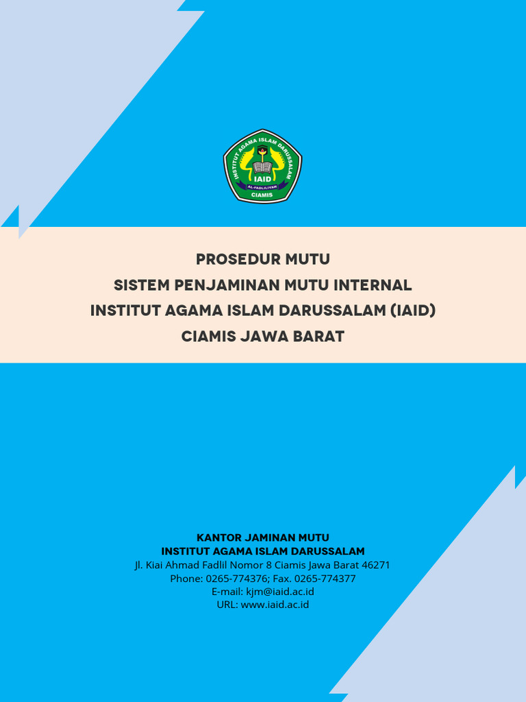 04 - Prosedur Mutu SPMI IAID | PDF