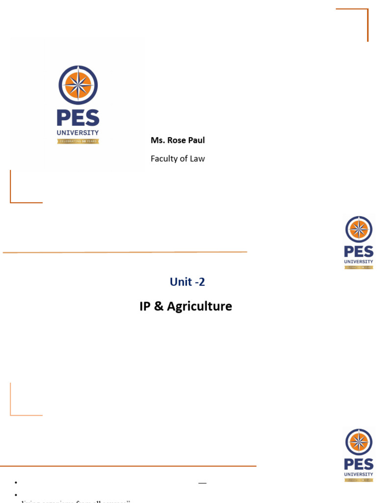 IP and Agriculture | PDF | Genetically Modified Crops | Genetic Engineering