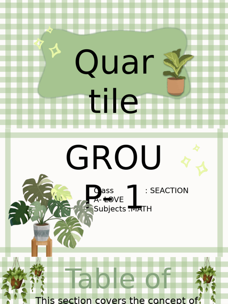 Math Reporting Group 1 Love | PDF | Quartile | Descriptive Statistics