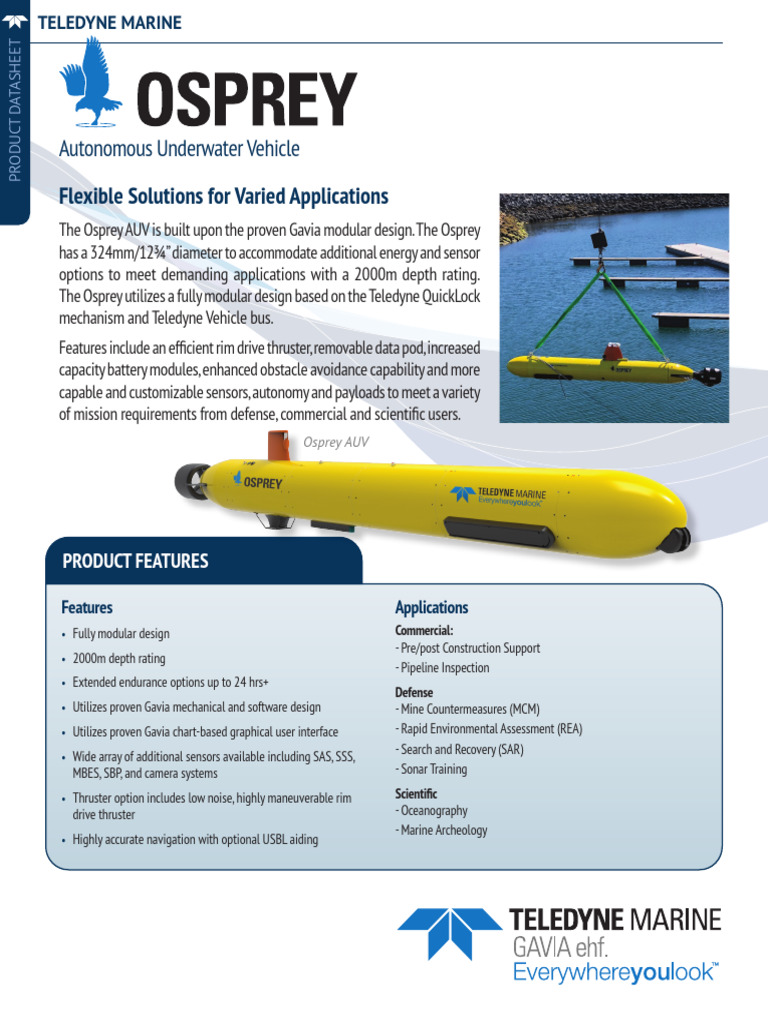 Osprey AUV: 2000m Depth Capabilities | PDF
