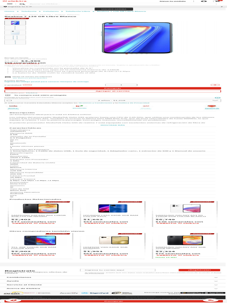 Realme 7: Potencia y Batería Duradera | PDF | Smartphone | Teléfonos móviles