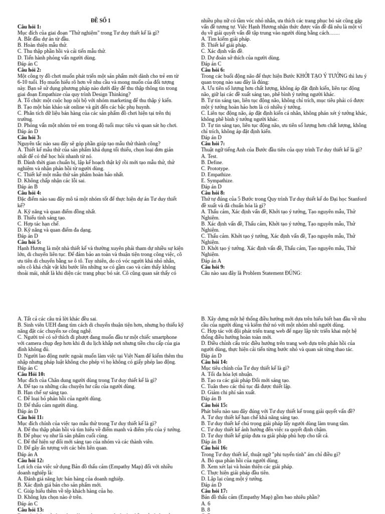 776751164 ĐỀ GIỮA KỲ TDTK | PDF